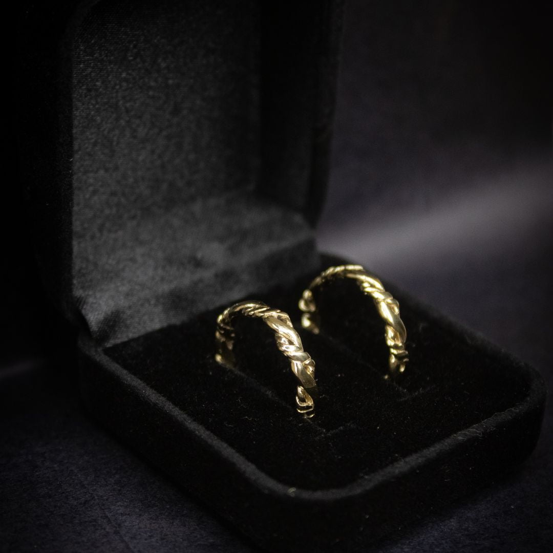 ANEL NORDIC ROPE FINO OURO AMARELO 14K - Maktub Pratas